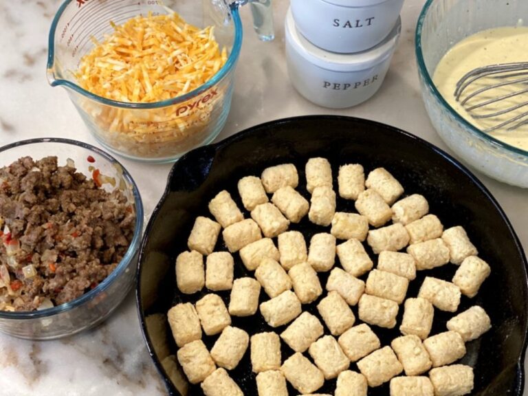 Sausage and Tots Breakfast Casserole - Coogan's Kitchen